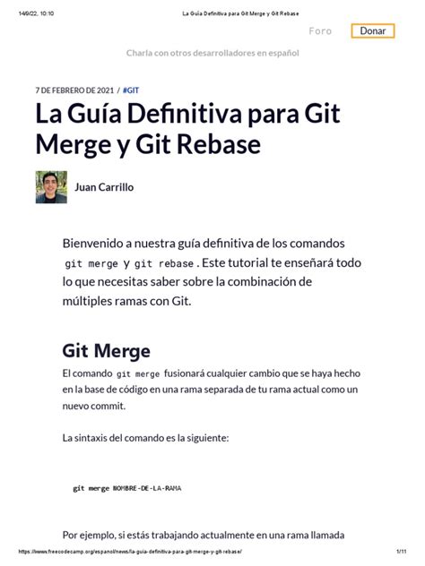 La Guía Definitiva Para Git Merge Y Git Rebase Pdf Python Lenguaje
