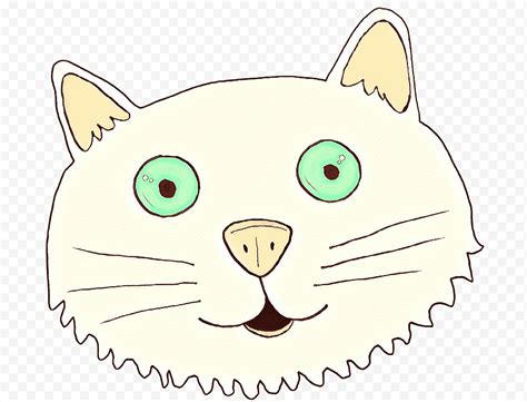 고양이와 개 수염 새끼 고양이 주둥이 라인 아트 만화 눈 얼굴 Png Klipartz