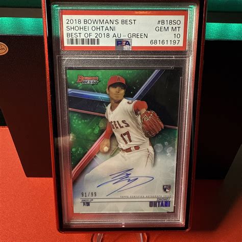 🔥 For Sale 2018 Bowmans Best Shohei Ohtani Rookie Auto Psa 10 Gem