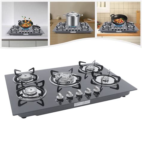 5 Burners Built In Stove Top Gas Cooktop Burner Kitchen Cooktop Gas