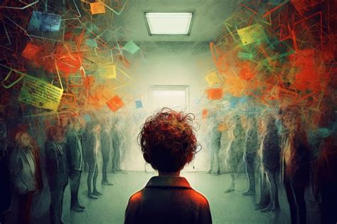 Adhd Add Attention Deficit Hyperactivity Disorder Generative Ai Stock Illustration