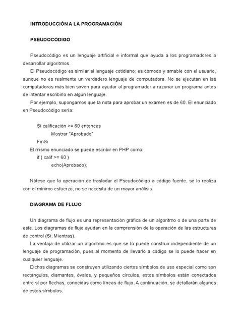 Introduccion A La Programación Parte 2 Pdf Lenguaje De Programación