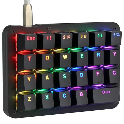 Buy Koolertron RGB LED Backlit Portable Mini Handed Mechanical Gaming Keypad Fully