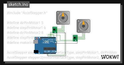 Motor Stepper Copy Wokwi ESP STM Arduino Simulator