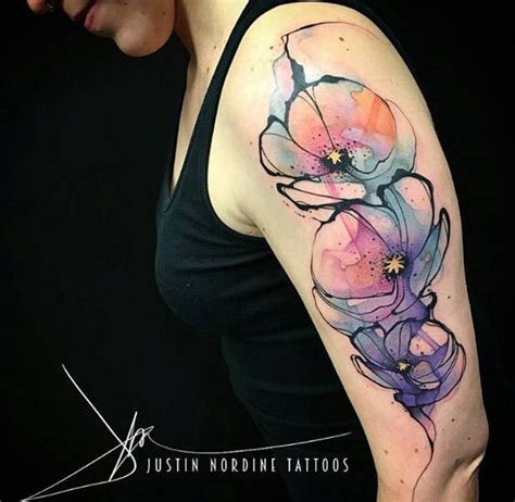 36 Stunning Watercolor Flower Tattoos Tattooblend Watercolor Tattoo