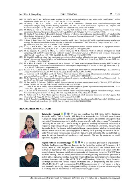 An Efficient Security Framework For Intrusion Detection And Prevention In Internet Of Things