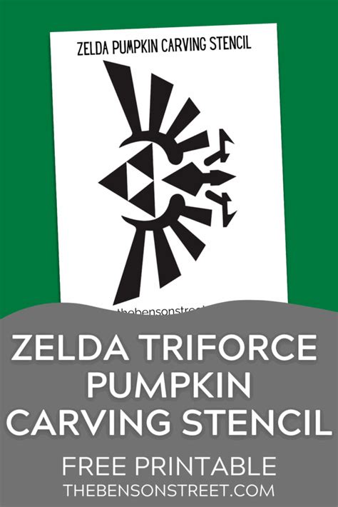 Free Printable Legend Of Zelda Pumpkin Stencil Hylian Crest The