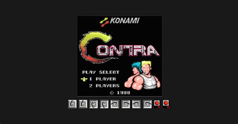 The Konami Code In Contra Sprites Contra T Shirt Teepublic