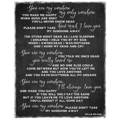 You Are My Sunshine Lyrics