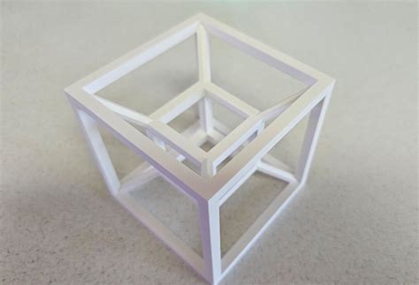Tesseract Hypercube 3d Printed 4th Dimension Model Etsy