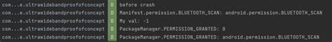 Kotlin Ble Scan Crash On Android 12 Stack Overflow