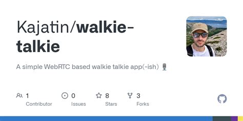 Github Kajatinwalkie Talkie A Simple Webrtc Based Walkie Talkie App Ish 🎙️