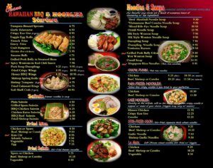 Ohana Menu Ohana Hawaiian Bbq