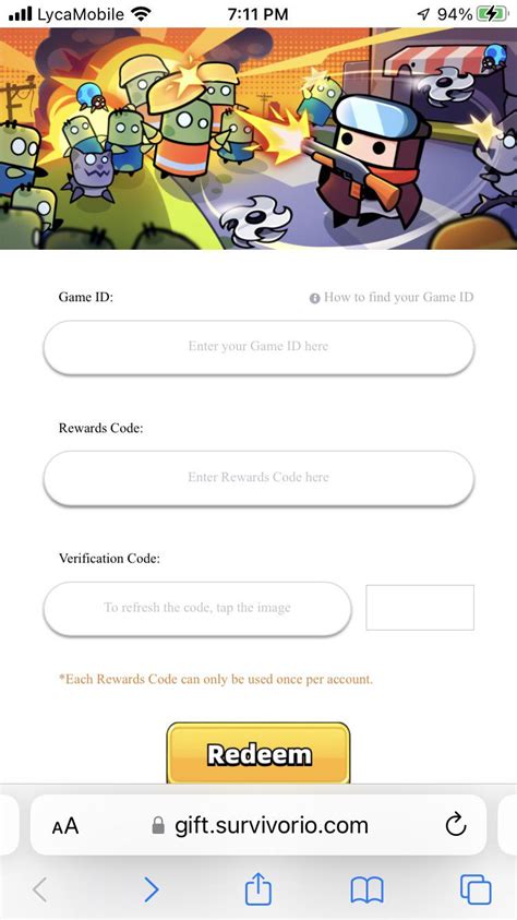 Verification Bug For Redeeming Codes Im On Iphone I Refresh The