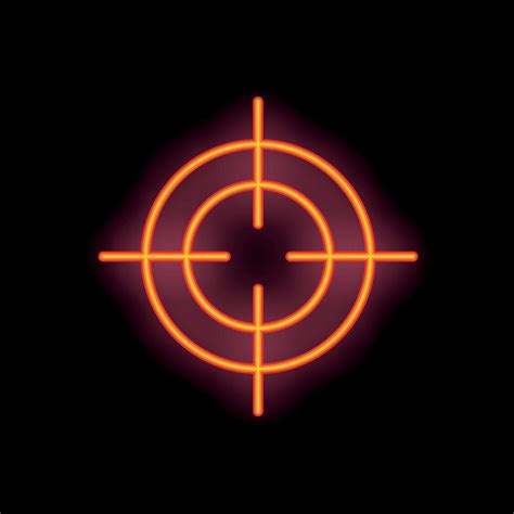 Neon Target Glowing On Black Background 51772699 Vector Art At Vecteezy
