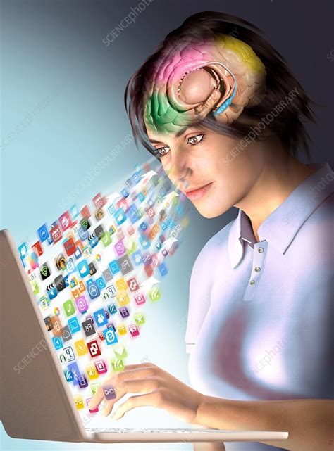 Internet Effects On Brain Conceptual Illustration Stock Image C0377499 Science Photo Library