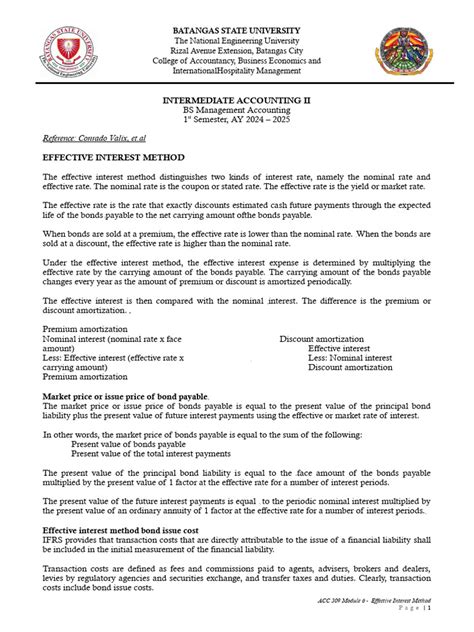 Chapter 6 Effective Interest Method Pdf Bonds Finance Business
