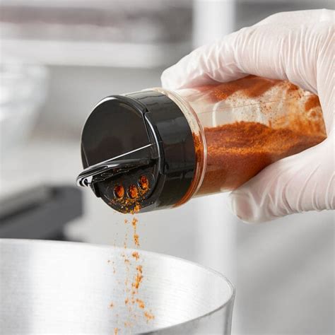 48 485 Black Dual Flapper Heat Induction Lined Spice Lid With 3 Holes