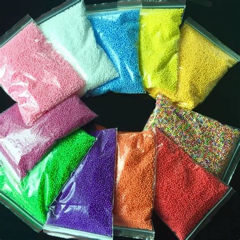 폴리스티렌 스티로폼 필러 공 병 Diy 눈 진흙 입자 액세서리 라임 공 거품에 대한 작은 작은 거품 구슬 14000 피스공장신구 Aliexpress