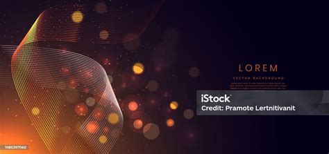 진한 파란색 배경에 추상적으로 빛나는 금색 곡선이 조명 효과가 있고 텍스트를 위한 복사 공간이 있는 반짝임 금메달에 대한 스톡 벡터 아트 및 기타 이미지 Istock