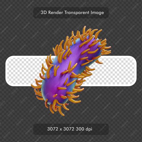 Premium Psd Bacteria 3d Render Illustration