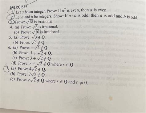 Solved Exercises 1 Let A Be An Integer Prove If Ais