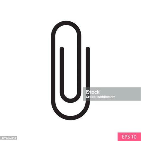 종이 클립 또는 흰색 배경에 격리 된 웹 사이트 디자인 앱 Ui를위한 선 스타일 디자인에 첨부 벡터 아이콘 추가 편집 가능한 스트로크 Eps 10 벡터 일러스트레이션 종이