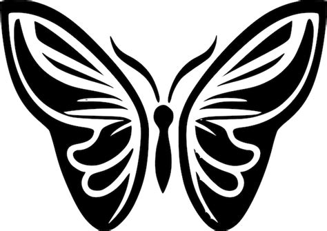 Premium Vector Butterfly Black And White Vector Illustration