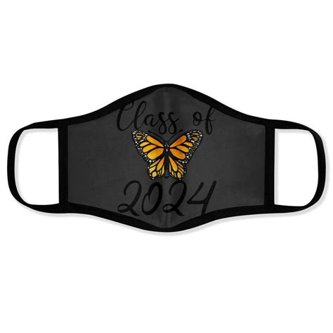 Class Of 2024 Monarch Butterfly Face Masks Sold By Amakaze Sku