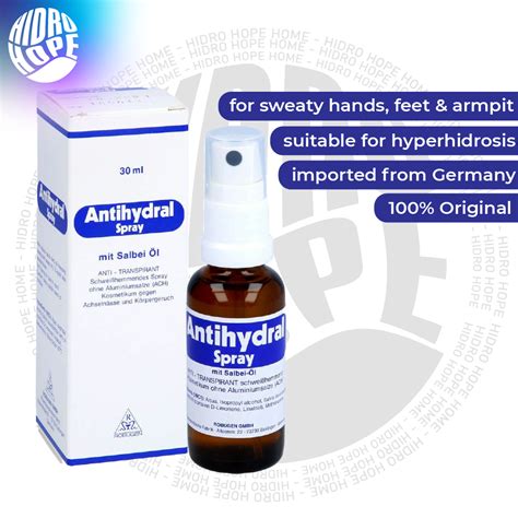 Antihydral® Spray 30ml For Sweaty Hands Feet And Armpit Hyperhidrosis
