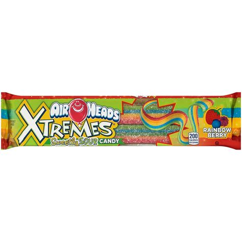 Airheads Xtremes Sour Belts 2 Oz 18 Ct Flavor Of