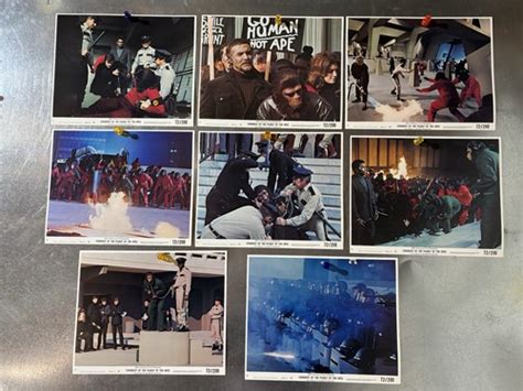 Conquest Of The Planet Of The Apes 1972 Original Lobby Cards 8x10 Ebay