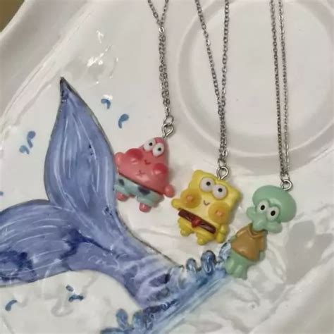 خرید و قیمت گردنبند باب اسفنجی پاتریک و اختاپوس از غرفه Pink Rose 18