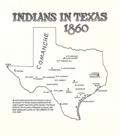 Map Of Indians In Texas 1860