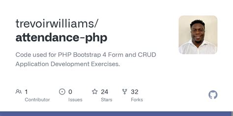 Github Trevoirwilliams Attendance Php Code Used For Php Bootstrap Form And Crud Application