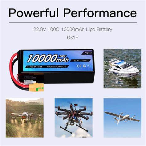 High Performance 228v 10000mah Fpv Hv Drone Li Polymer Battery Pack 6s