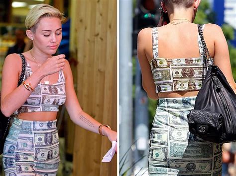 Miley Cyrus Crop Top And Skirt