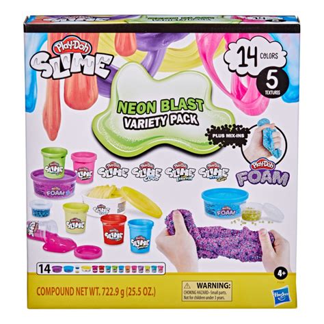 Playdoh Slime N Foam Neon Blast Variety Pack Toys Caseys Toys