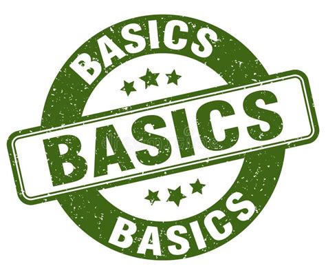 Basics Stamp Basics Label Round Grunge Sign Stock Vector
