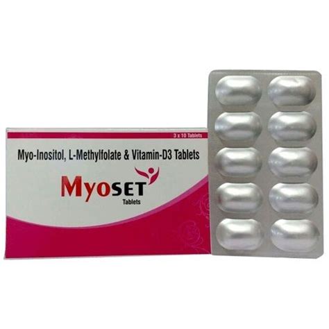 Myoset Myo Inositol L Methylfolate And Vitamin D3 Tablets General