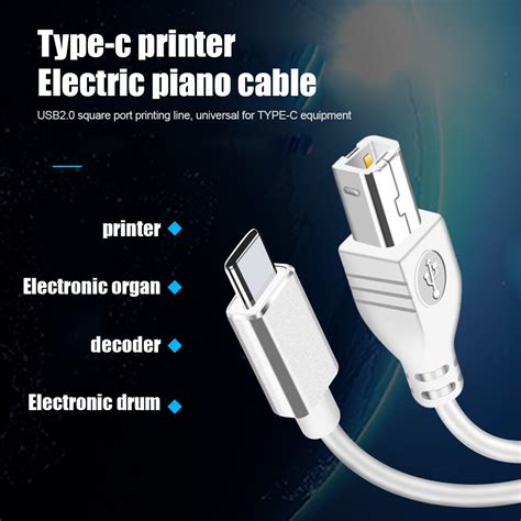 Usb Micro Type C To Usb B Midi Cable For Electroni Vicedeal