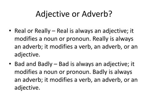 Ppt Adjectives And Adverbs Powerpoint Presentation Free Download