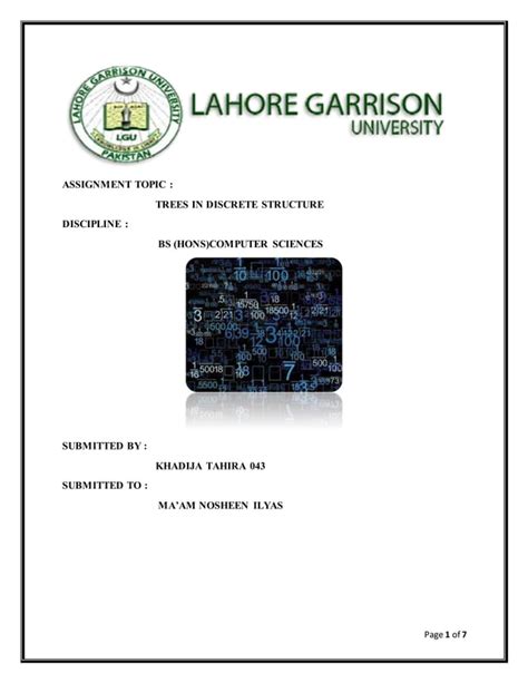 Tree In Discrete Structure Docx Computing Technology And Computing
