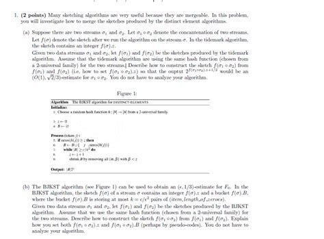 1 2 Points Many Sketching Algorithms Are Very