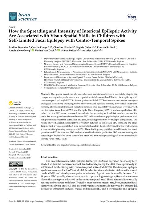 Pdf How The Spreading And Intensity Of Interictal Epileptic Activity