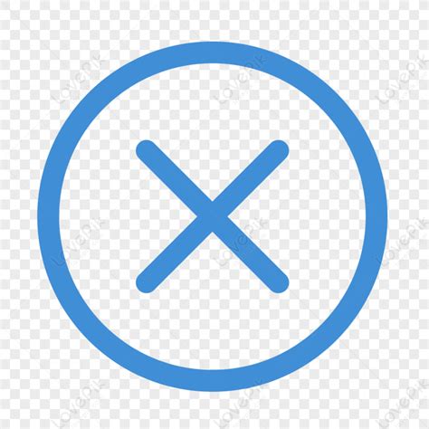 Wrong Number Linear Cross Light Blue Icon Blue Light PNG Picture And Clipart Image For Free