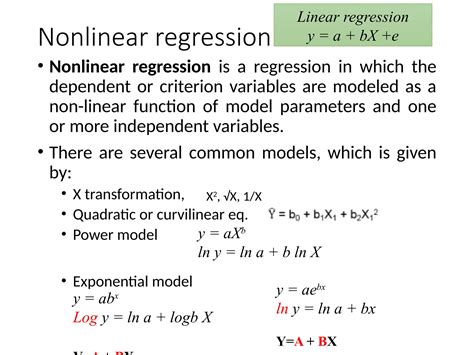 Basics Of Non Linear Regression Analysis Pptx