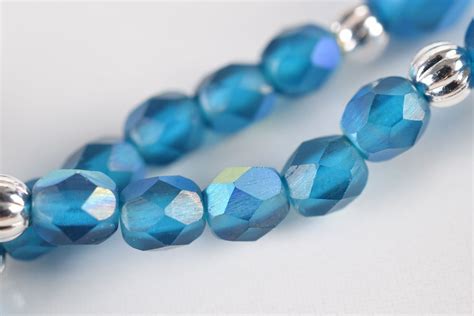 31 Vintage Endless Infinity Loop White And Blue Crysta Gem