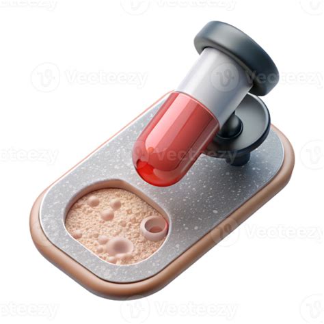 Extraordinary Modern Microscope Slide With Sample Isolated Element