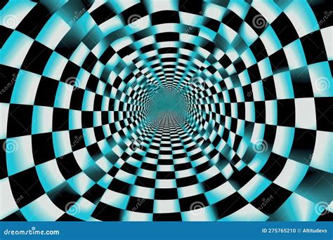 Illusion Of Infinity With Optical Art Illustration Showing Never Ending Pattern Or Design Stock